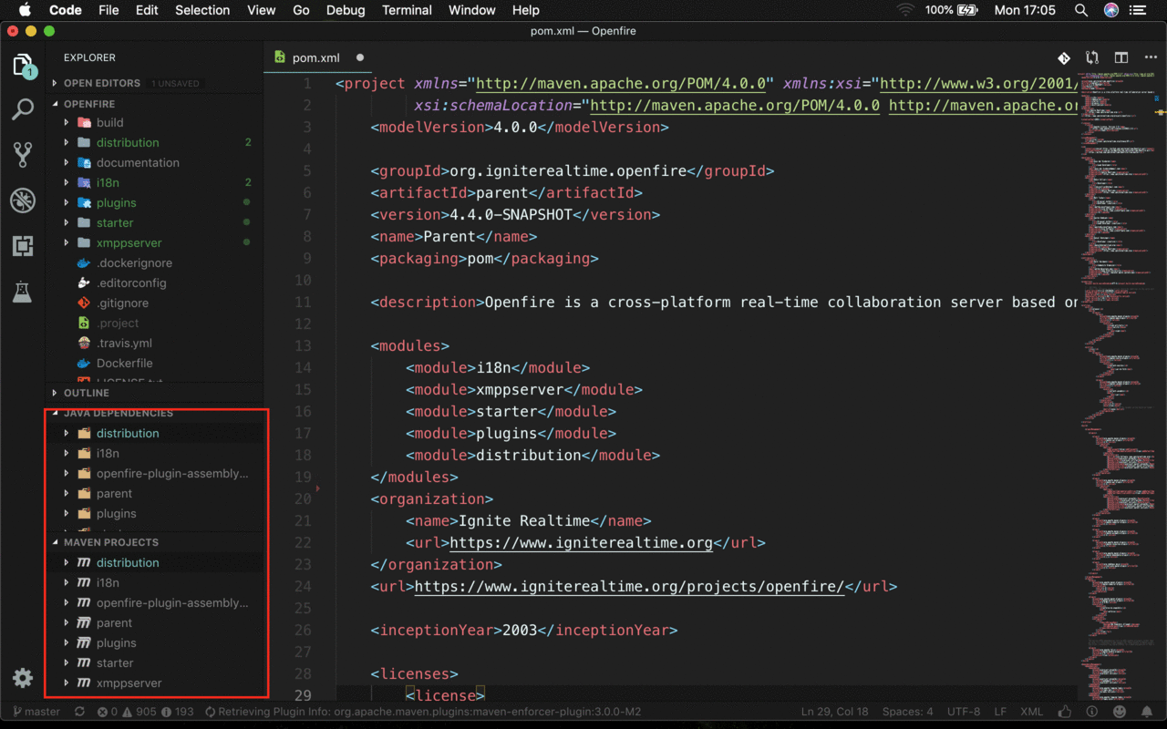 Openfire Source Code In Visual Studio Code IDE